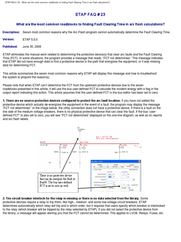 Troubleshooting FCT in Arc Flash Calculations | PDF | Computers