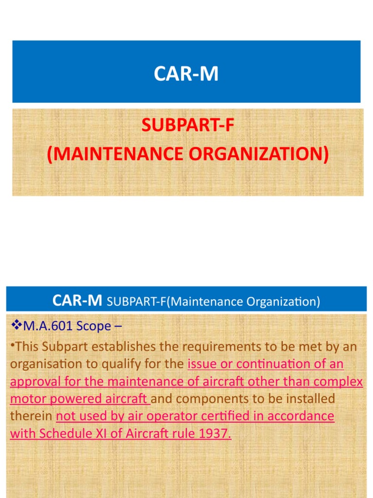 Car-M Subpart F | PDF | Government | Business