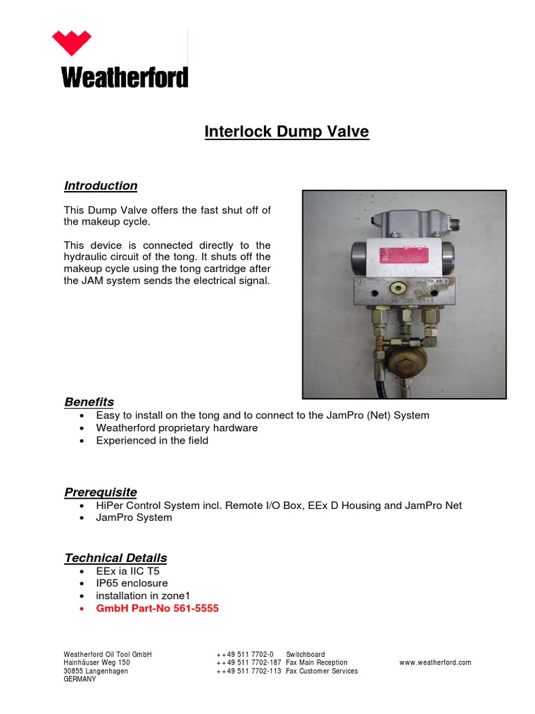 Interlock Dump Valve Overview | PDF