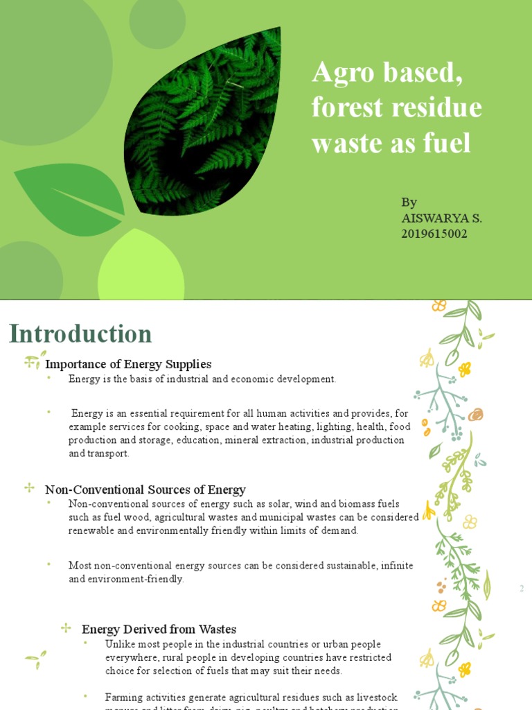 Agro Based, Forest Residue Waste As Fuel | PDF | Anaerobic Digestion ...