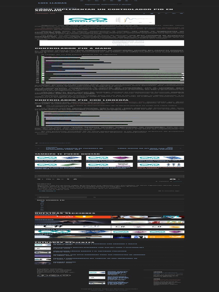 Cómo Implementar Un Controlador PID en Arduino | PDF | Arduino | Informática