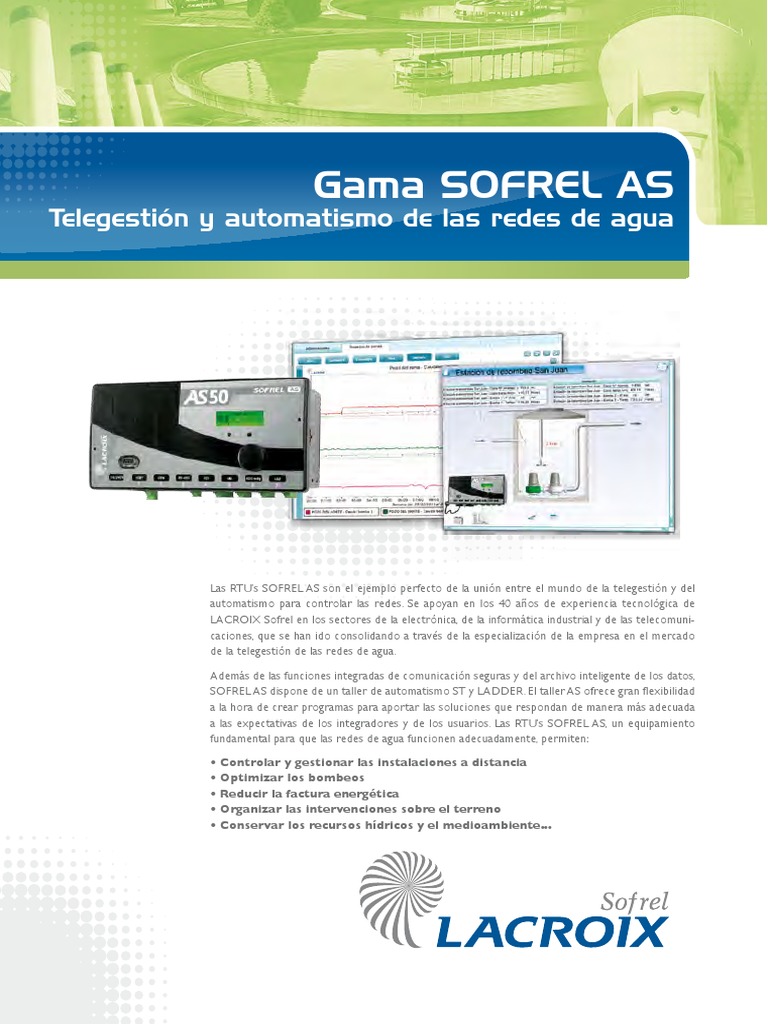 Telegestión de Redes de Agua SOFREL AS | PDF | Scada | Red de computadoras