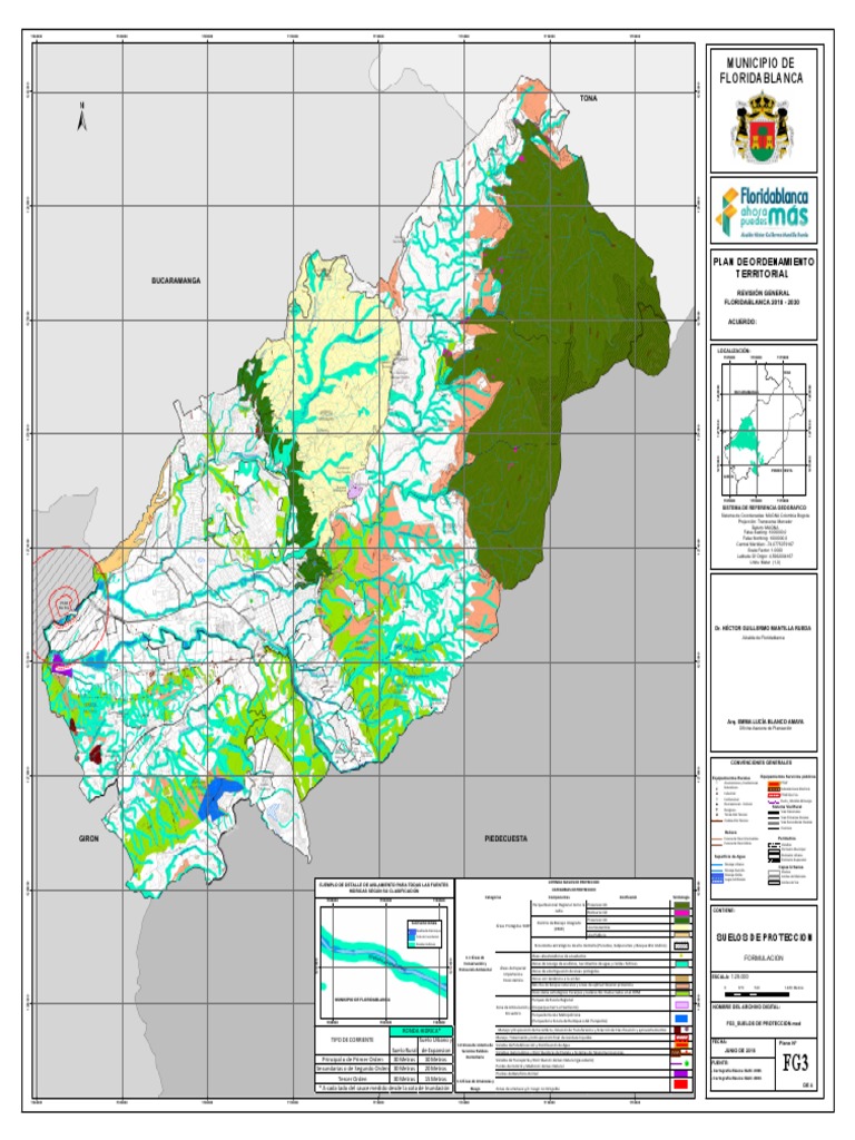 Mapa Rios Casco Urbano de Floridablanca | PDF | Geodesia | Infografia