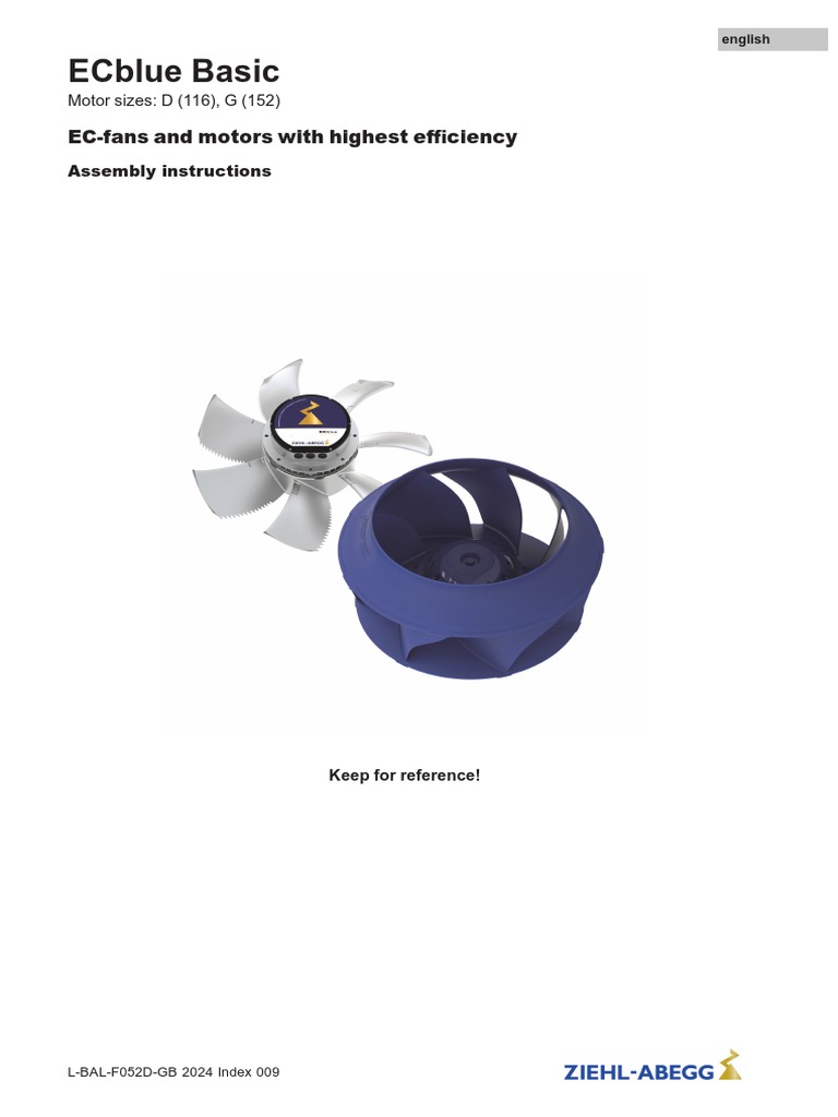 Ecblue Basic: Ec-Fans and Motors With Highest Ef Ciency | PDF ...