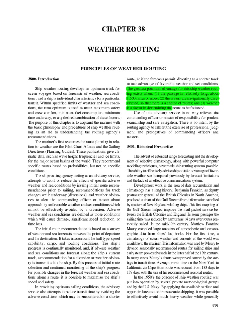 Weather Routing Principles | PDF | Weather Forecasting | Tropical Cyclones