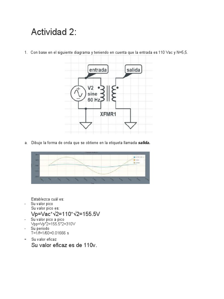 TRANSFORMACIÓN DE LA ENERGÍA ELÉCTRICA Actividad 2 | PDF | Métodos y ...