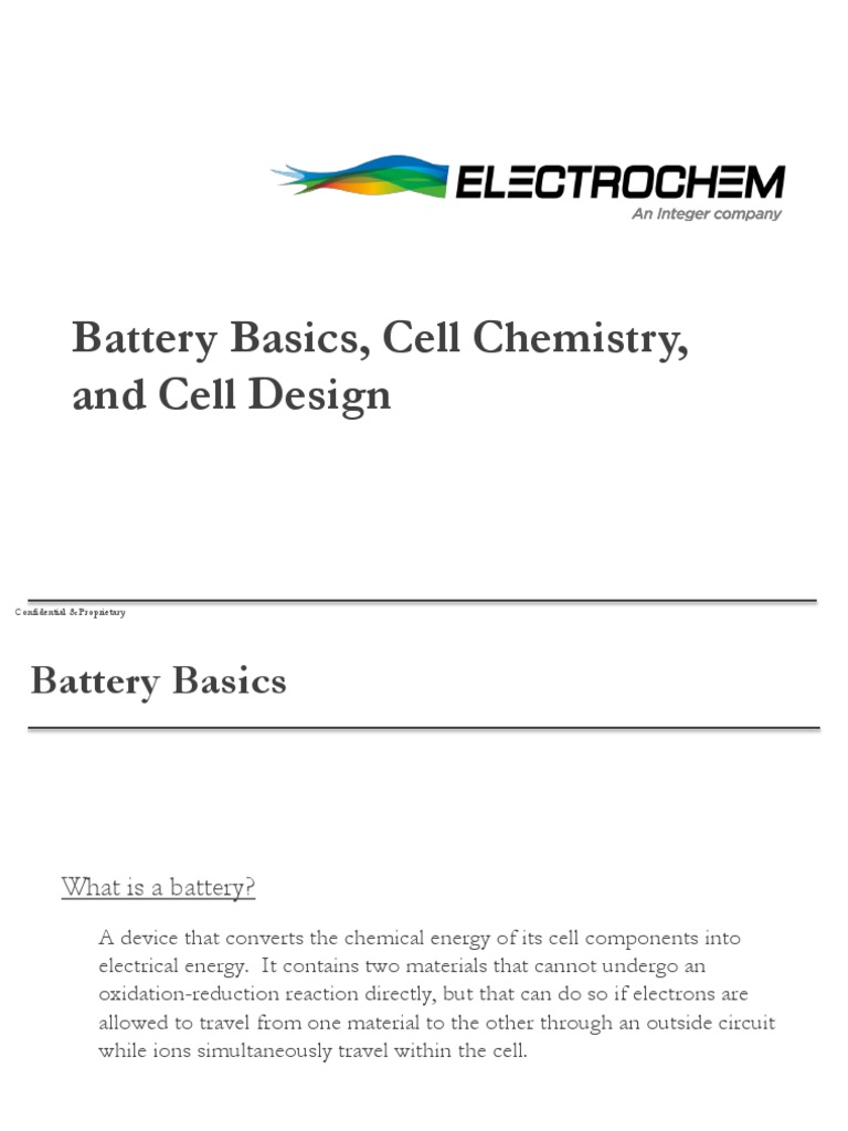 An In-Depth Look at Battery Basics, Cell Chemistry, and Cell Design ...