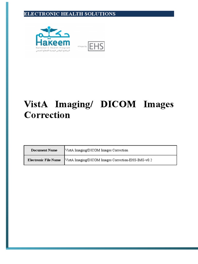 VistA Imaging DICOM Images Correction | PDF | Medical Imaging ...
