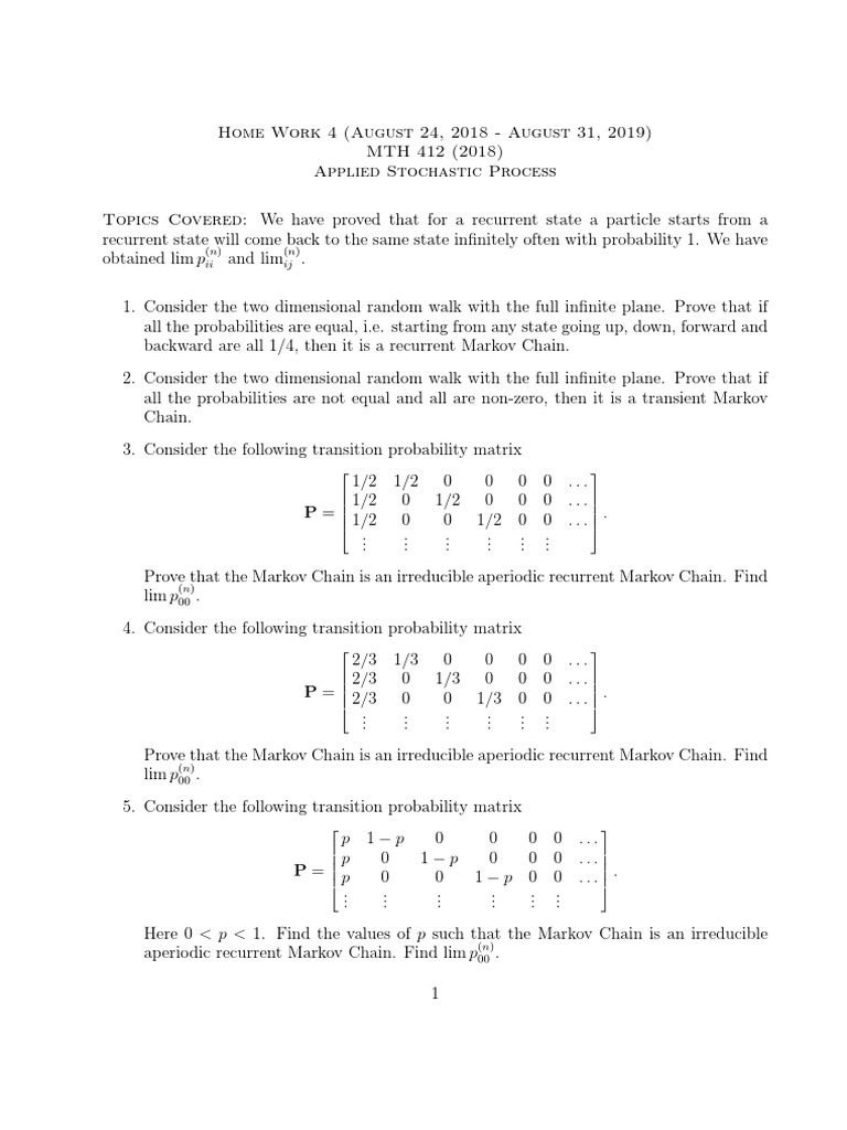 (N) II (N) Ij | PDF | Markov Chain | Probability Theory