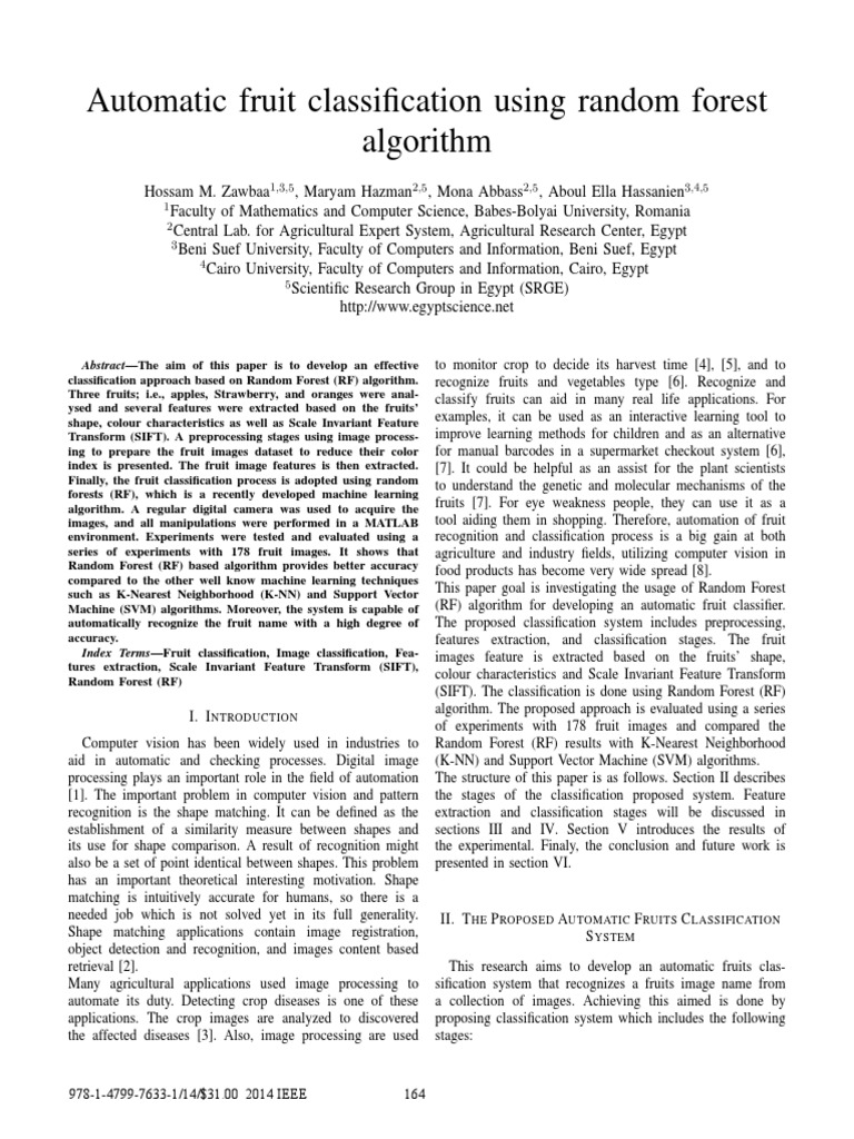 Automatic Fruit Classification Using Random Forest Algorithm: Abstract-The Aim of This Paper Is ...