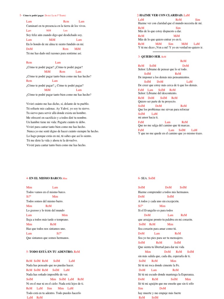 Acordes Como Te Podre Pagar | PDF | Perdón | Amor