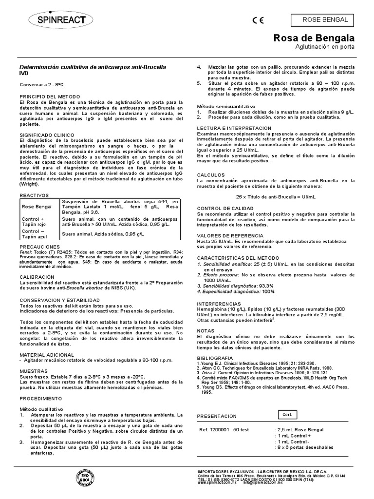 Aglutinación Rosa de Bengala en Brucelosis | PDF | Anticuerpo ...