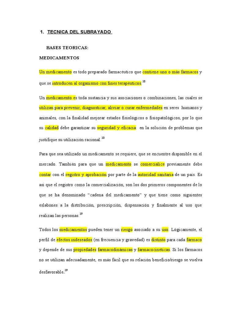 Actividad 06 Aplicar Las Tecnicas de Subrayado-Sumillado y Resumen | PDF | Droga anti ...