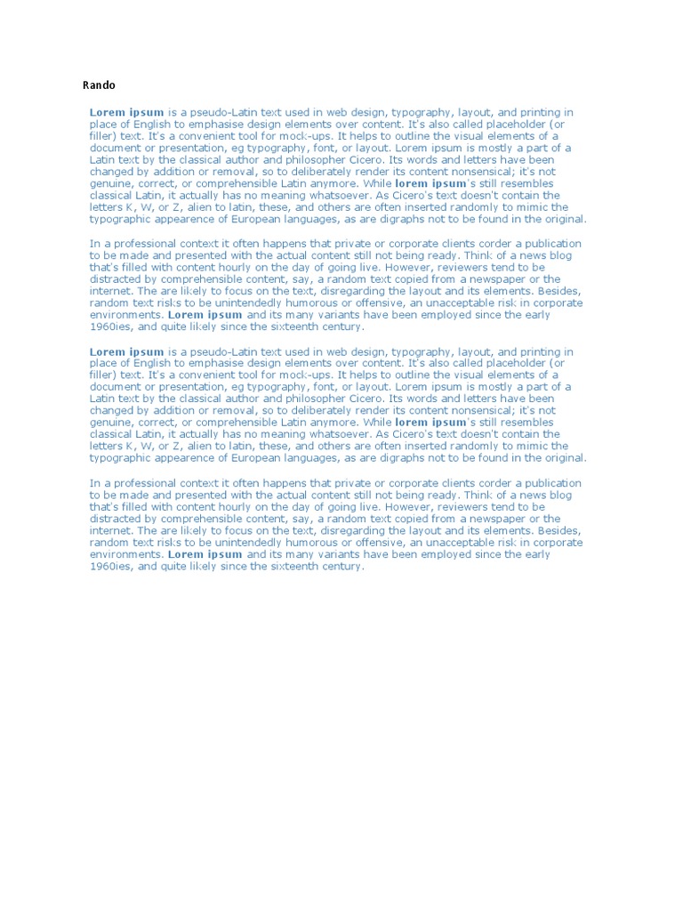 Rando: Lorem Ipsum Is A Pseudo-Latin Text Used in Web Design ...