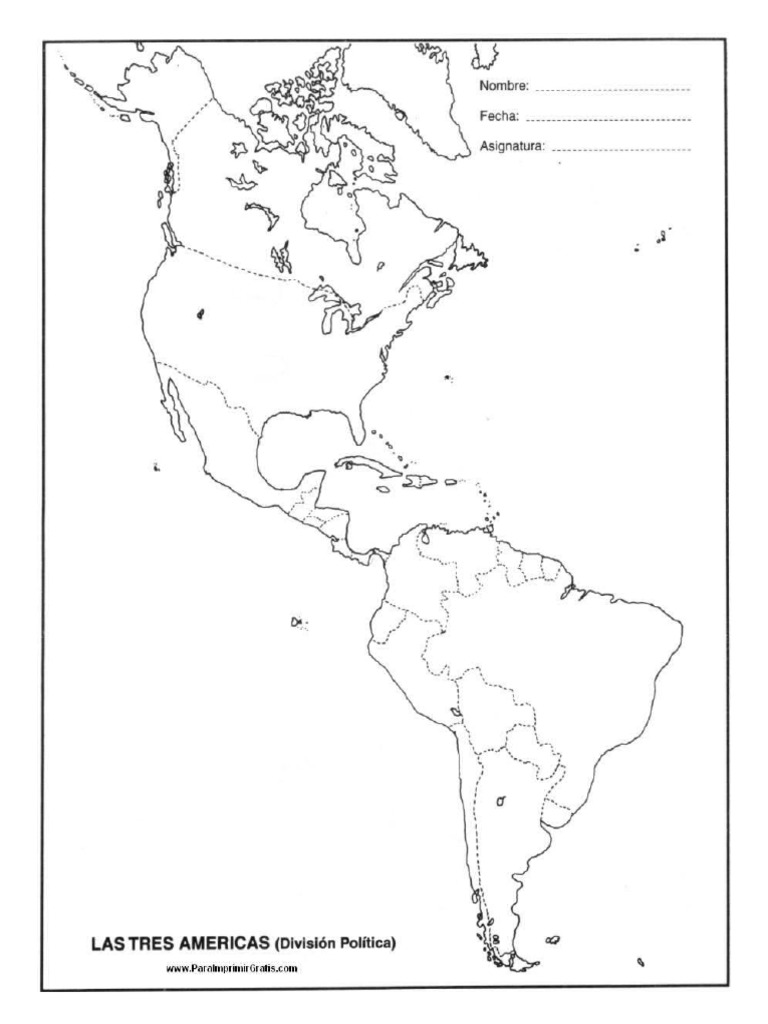 mapa de las americas