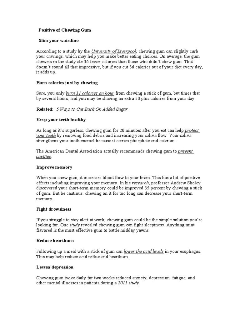 Positive of Chewing Gum | PDF