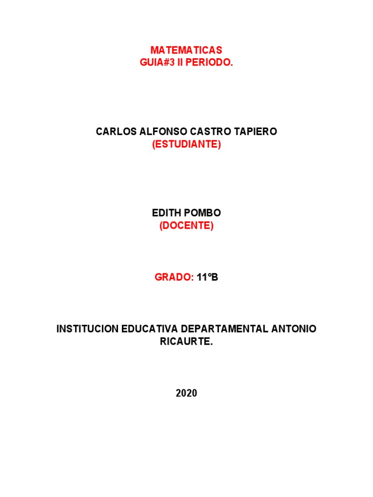 Guia #3 | PDF | Ciencia y matemáticas