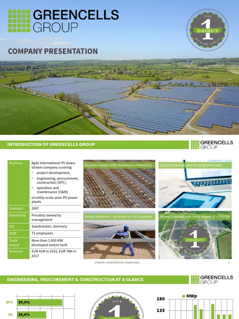 Greencells Group - Company Profile | PDF | Economies | Business