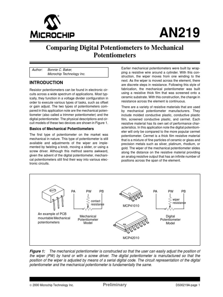 Comparing Analog and Digital Pots | PDF | Resistor | Electrical ...