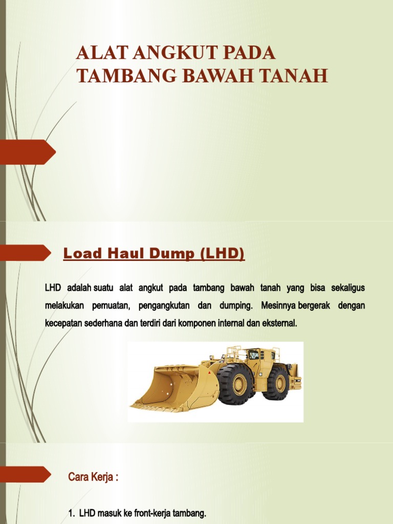 Alat Alat Angkut Tambang Bawah Tanah | PDF