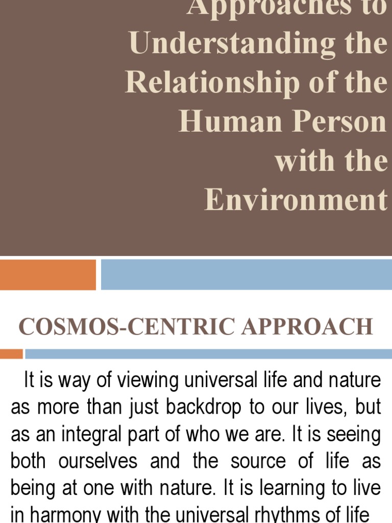 Approaches To Environment | PDF