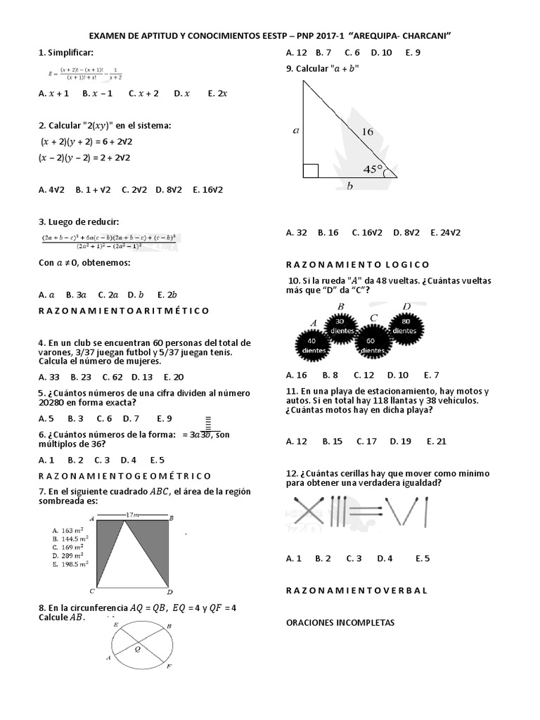 8 Examen de Conocimientos Charcani Aqp | PDF | Las leyes del movimiento de Newton | Sumeria