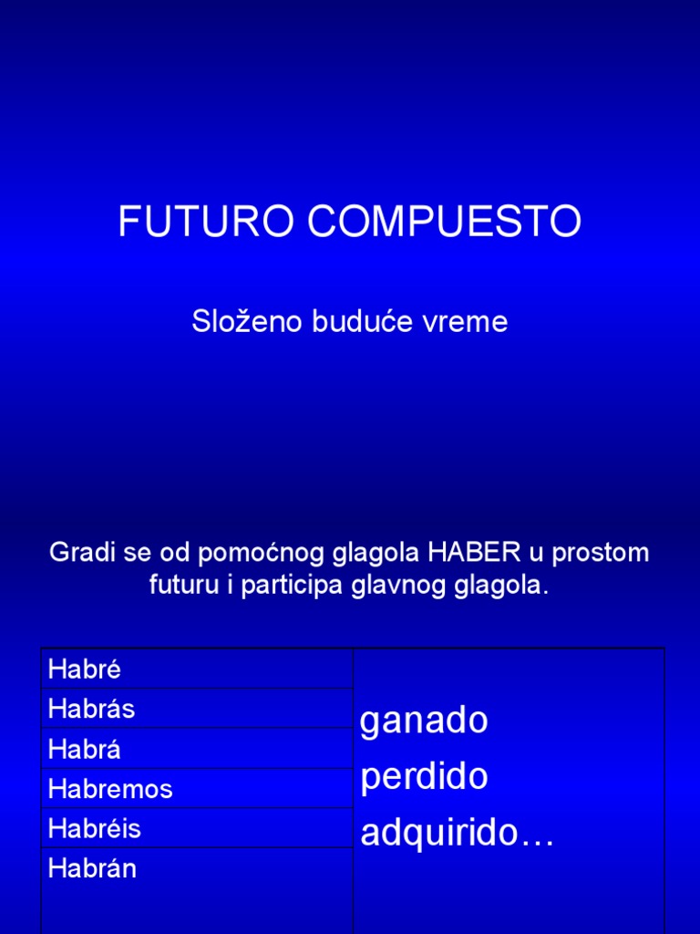 Futuro Compuesto | PDF