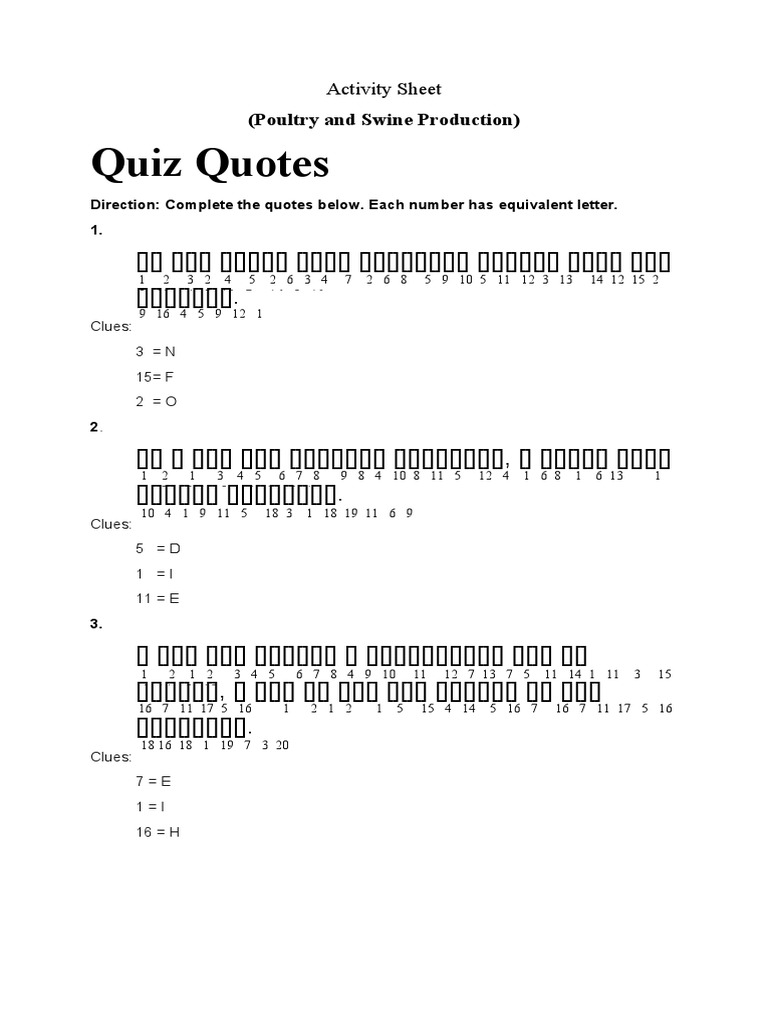 Poultry and Swine Production Activity | PDF