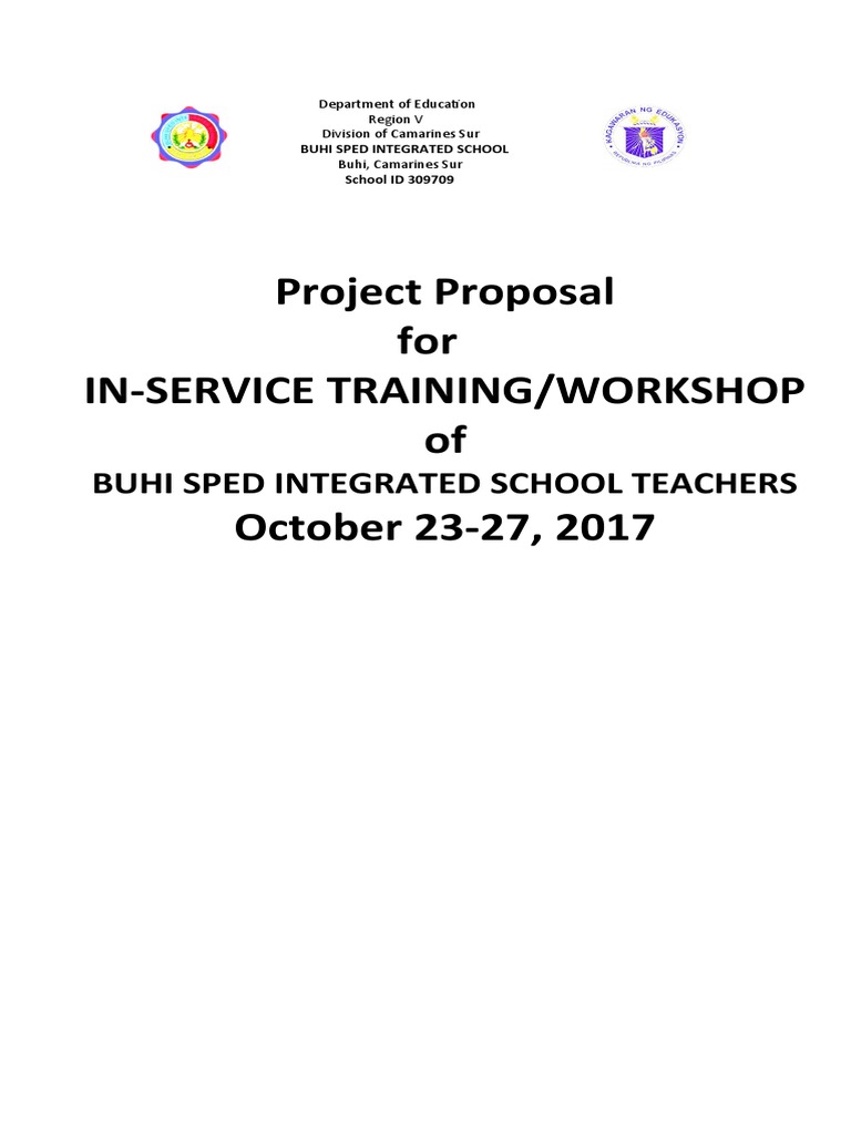 Project Proposal In-Service Training | PDF | Individualized Education ...