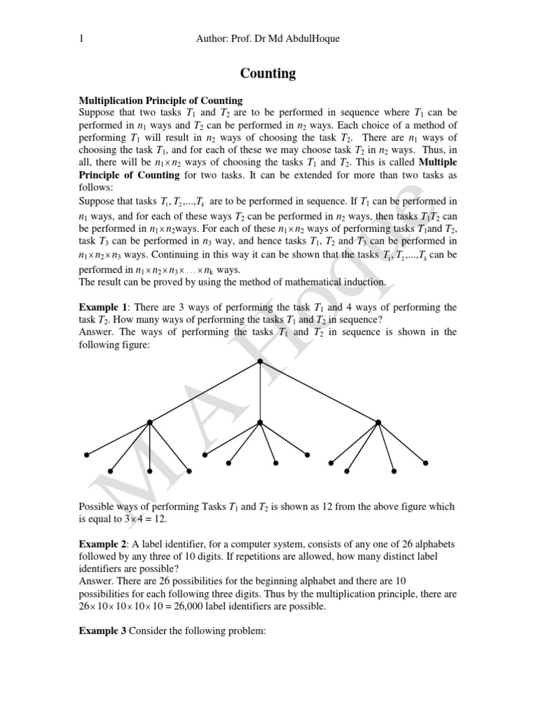 4 Counting PDF | PDF | Permutation | Numbers
