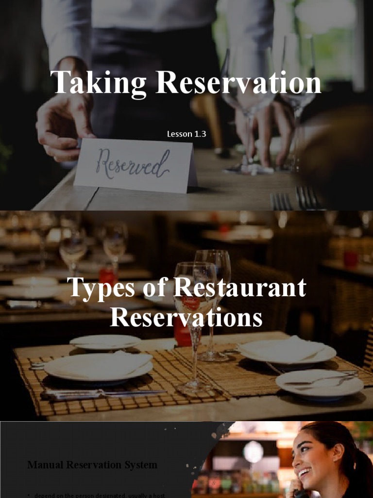 Taking Reservation: Lesson 1.3 | PDF
