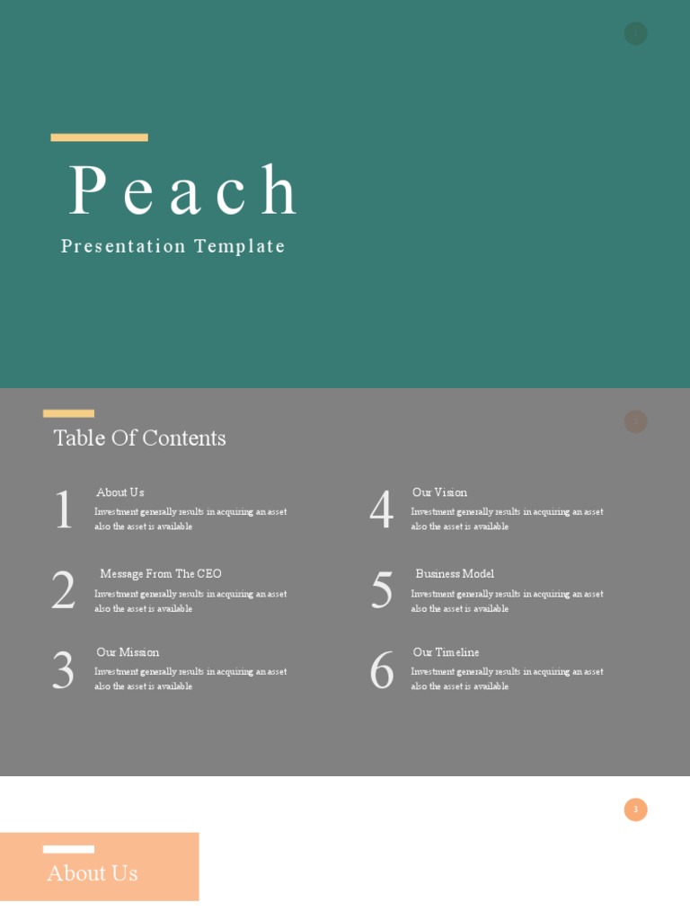 Peach Powerpoint Template | PDF | Startup Company | Small Business ...
