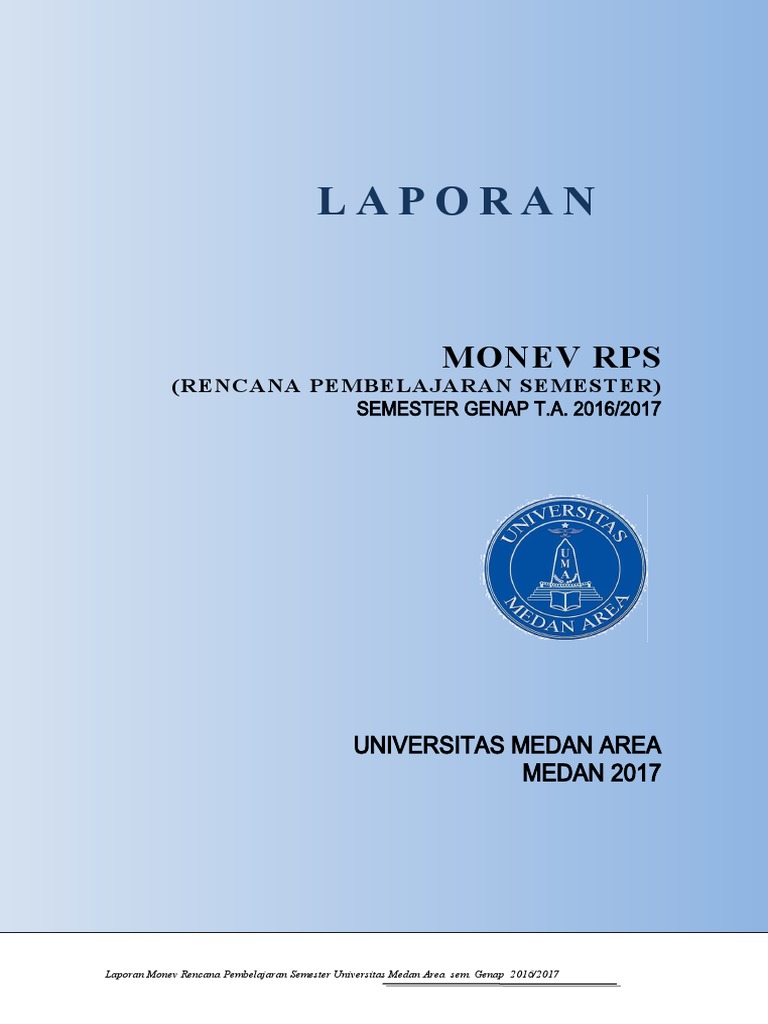 Contoh Laporan Monev RPS | PDF