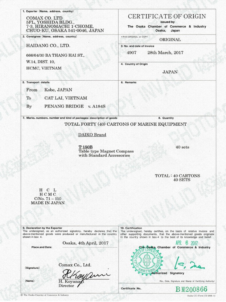 CO, CQ For T150B - Mar2017 | PDF
