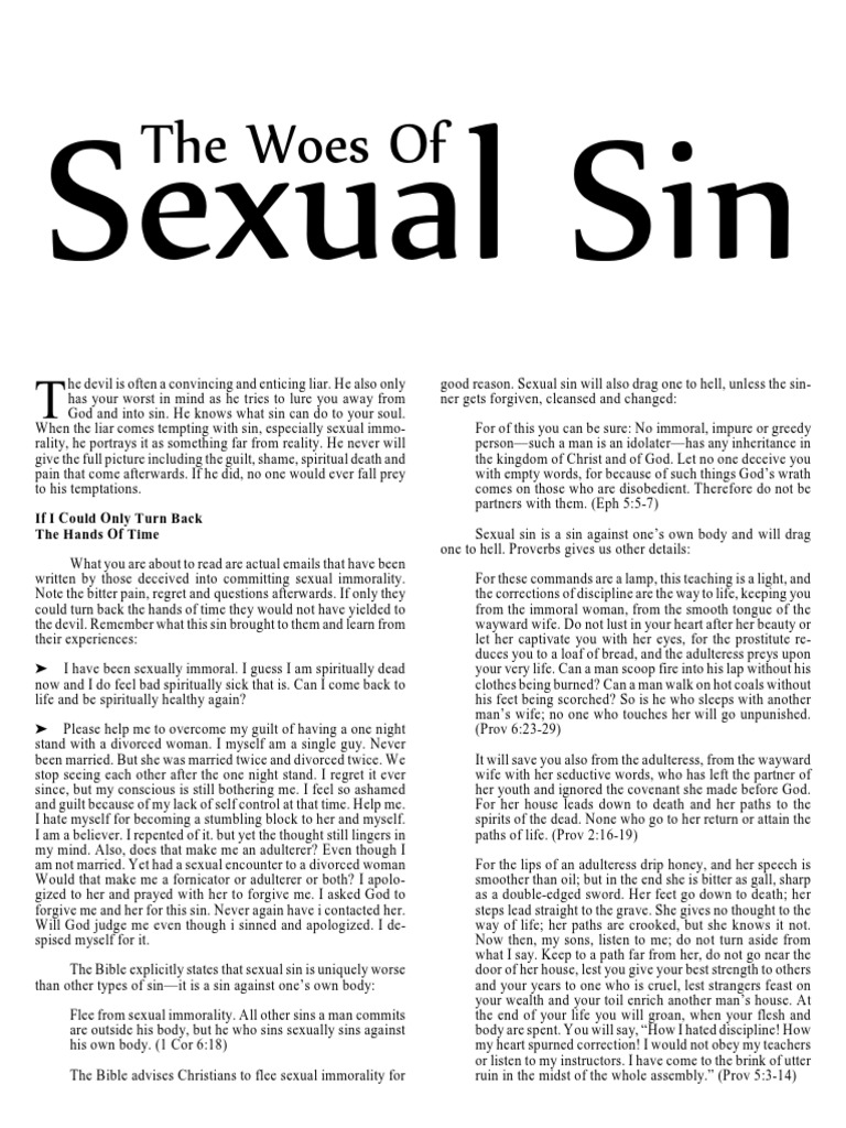 Woes of Sexual Sin PDF | PDF | Sin | Devil