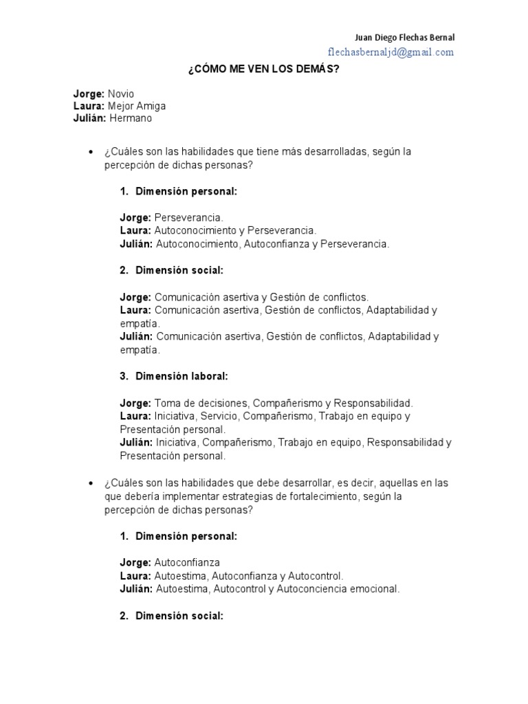 Cómo Me Ven Los Demás | PDF | Autoestima | Las emociones