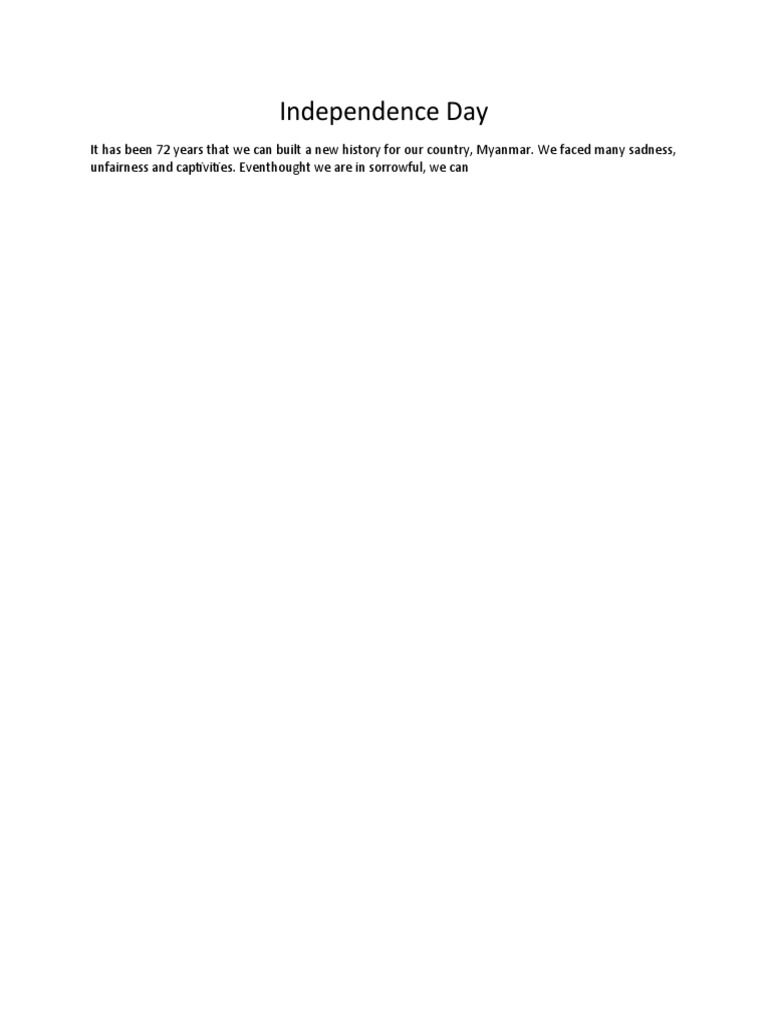 Independence Day | PDF