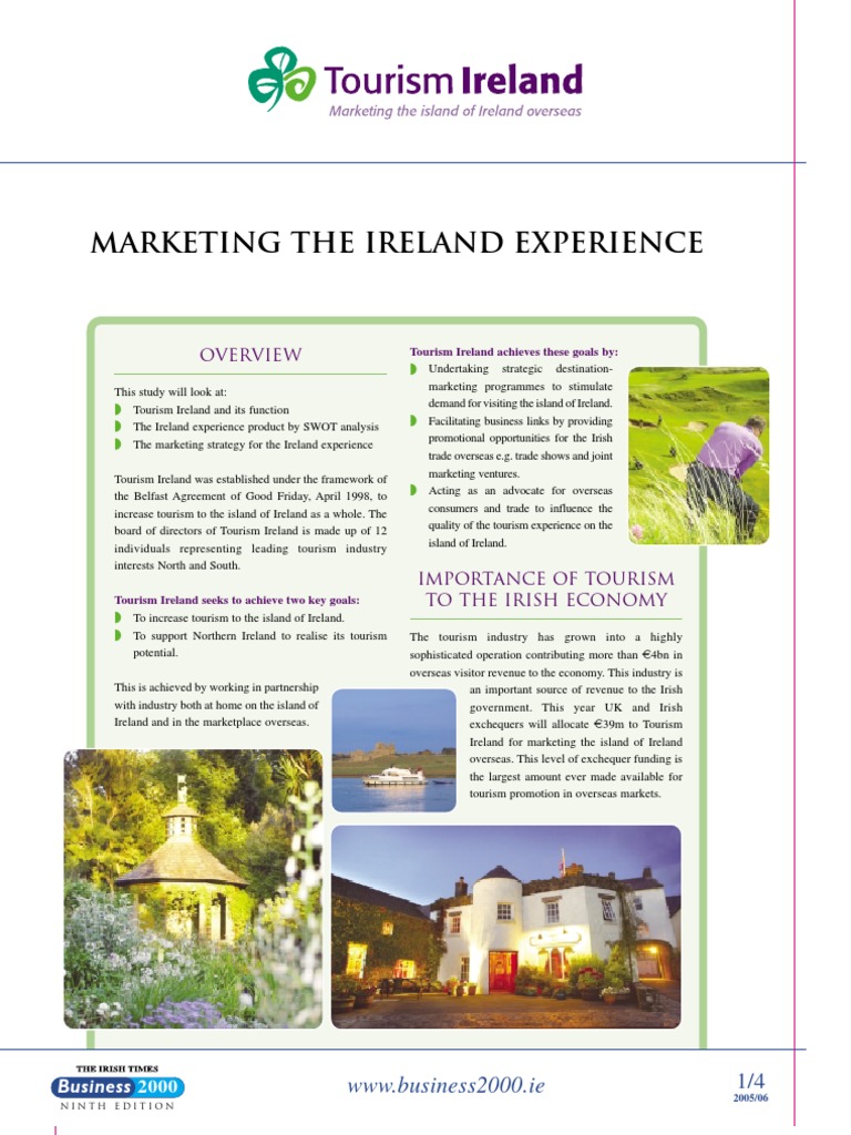 SWOT Analysis of Ireland's Tourism Industry | PDF | Marketing Strategy ...