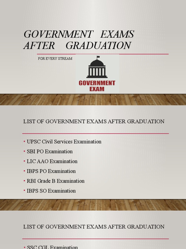 Government Exams After Graduation | PDF