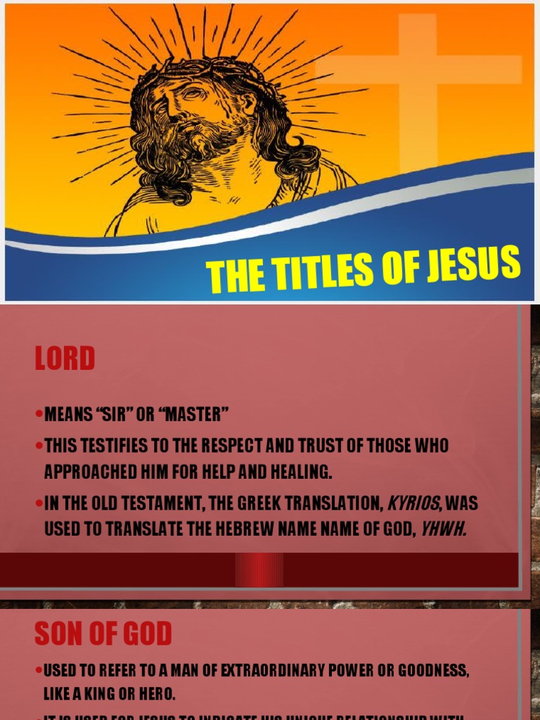 Titles and Images of Jesus | PDF | Religion & Spirituality