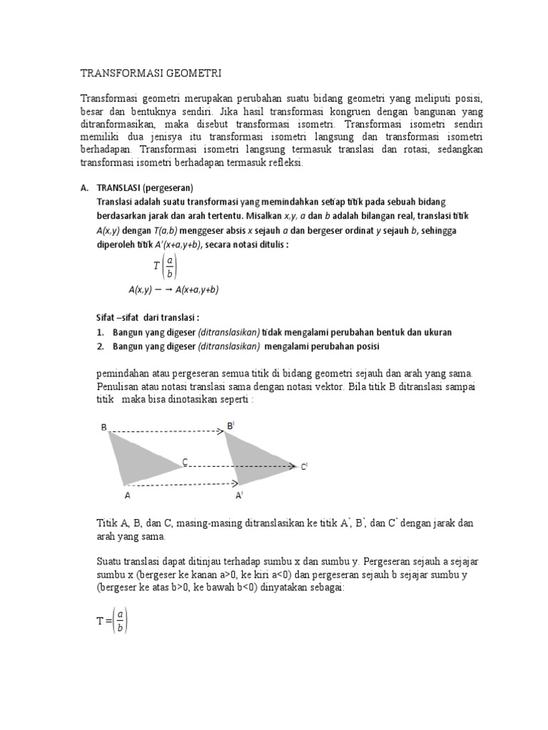 Transformasi Geometri | PDF