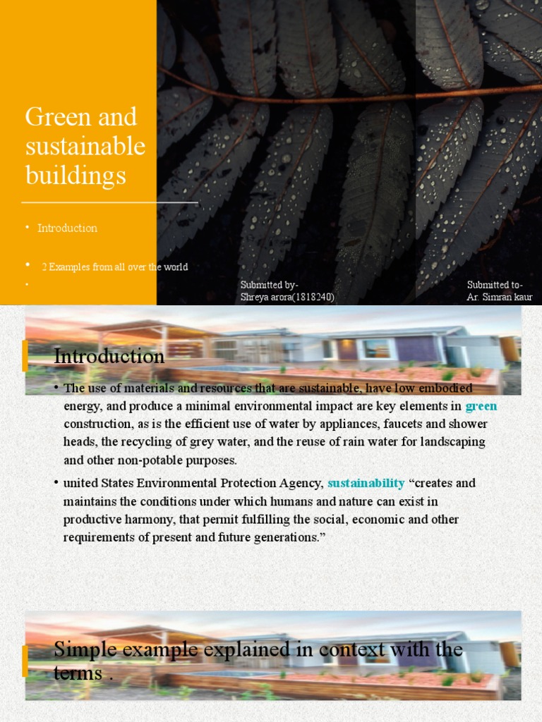 Green and Sustainable Buildings | PDF | Green Building | Sustainability