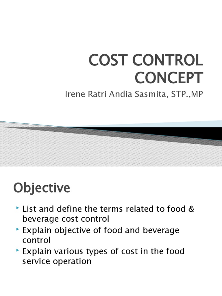 Cost Control Concept | PDF | Cost Accounting | Cost