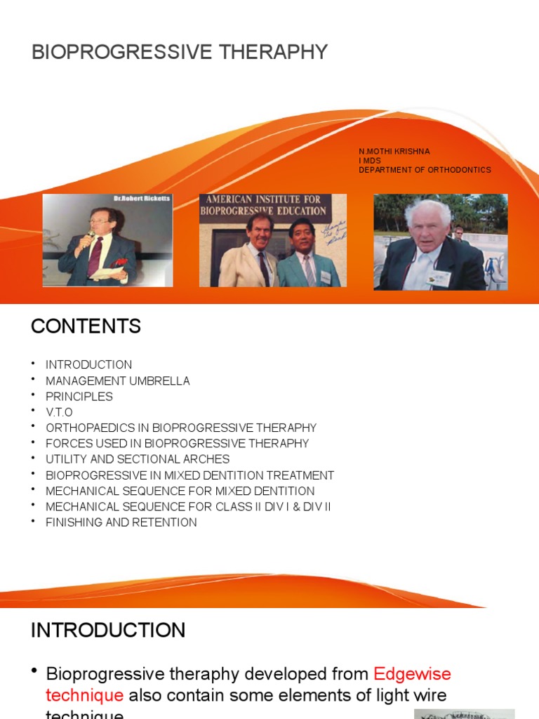 Bioprogressive Therapy Overview | PDF | Orthodontics | Tooth