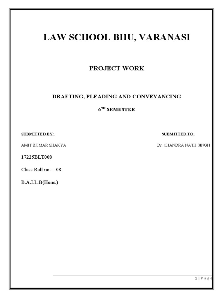 Drafting Assignment 2019 | Download Free PDF | Lawsuit | Judgment (Law)