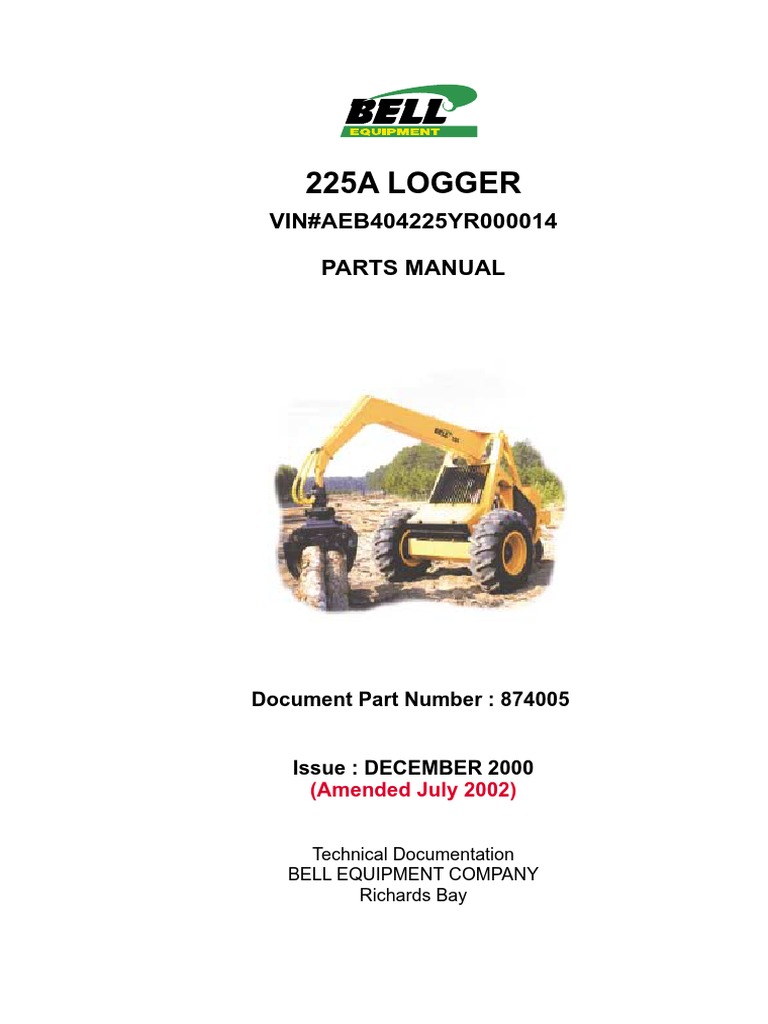 Bell Logger 225a PDF | Download Free PDF | Screw | Brake