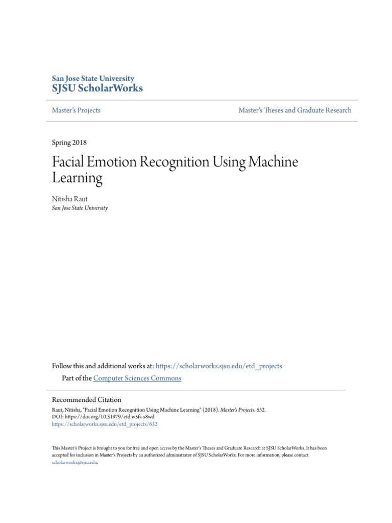 Facial Emotion Recognition Using Machine Learning PDF | PDF ...