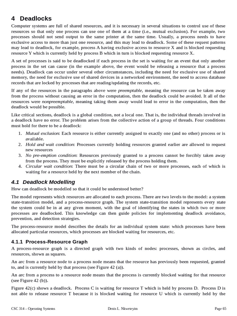 Understanding Deadlocks in Systems | PDF | Process (Computing) | Concurrent Computing
