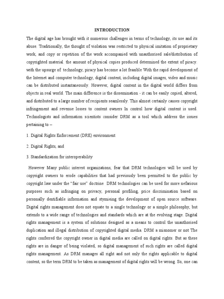 Ipr Project | PDF | Digital Rights Management | Copyright Infringement