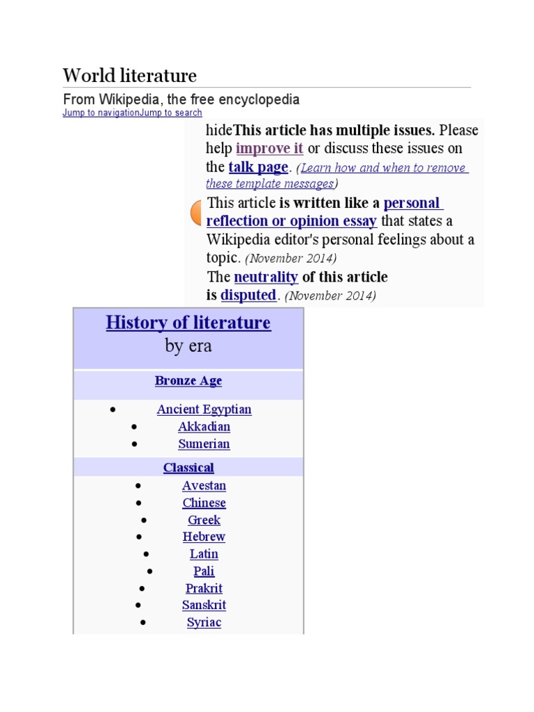 World Literature | PDF | Poetry